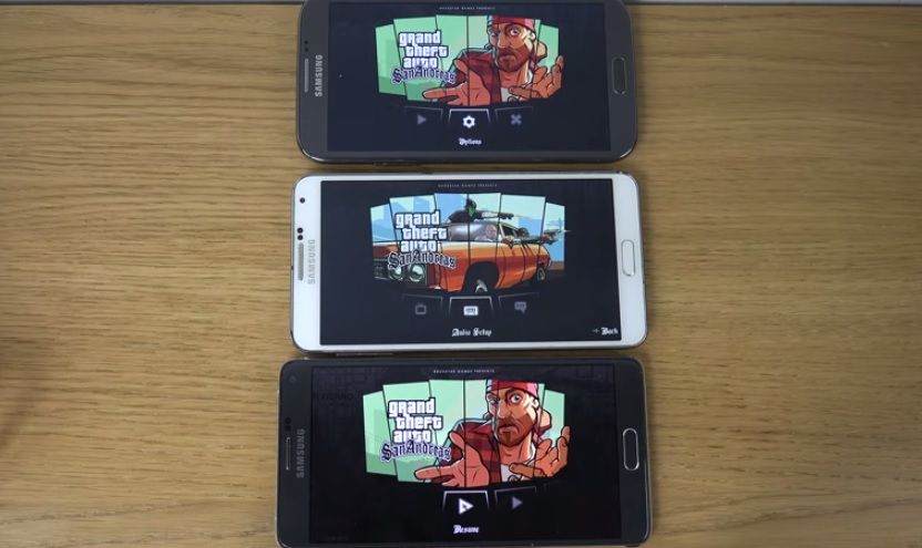 Samsung Galaxy Note 4 vs Note 3 vs Note 2, gráficos