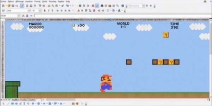 Super Mario Bros recreado en una hoja de cálculo de Excel