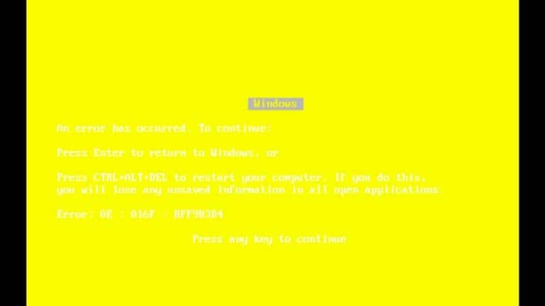 Pantallazo azul: te lo explicamos todo y lo que significa cada color