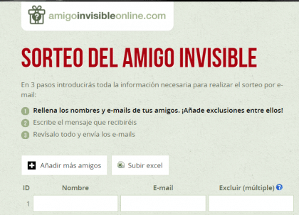 Web amigo invisible: las mejores páginas para hacer el sorteo rápidamente