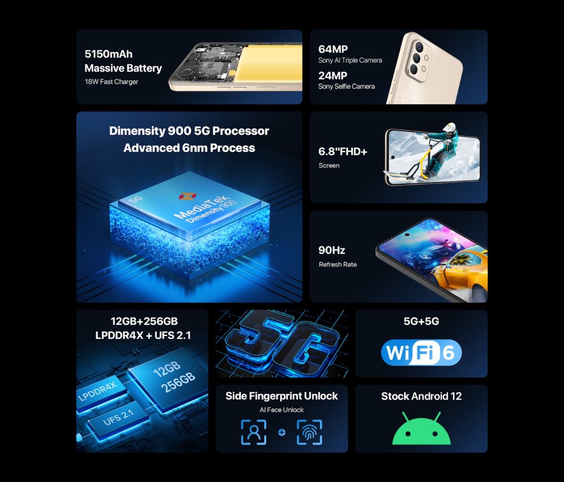 UMIDIGI A13 Pro Max 5G, un smartphone con Dimensity 900 y 12GB + 256GB ...