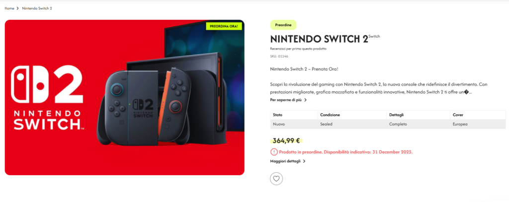 Este es el precio de la Nintendo Switch 2