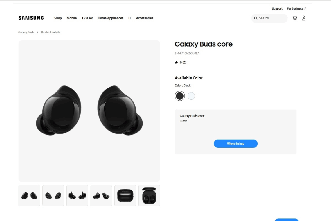 Samsung Galaxy Buds Core: características y diseño filtrados