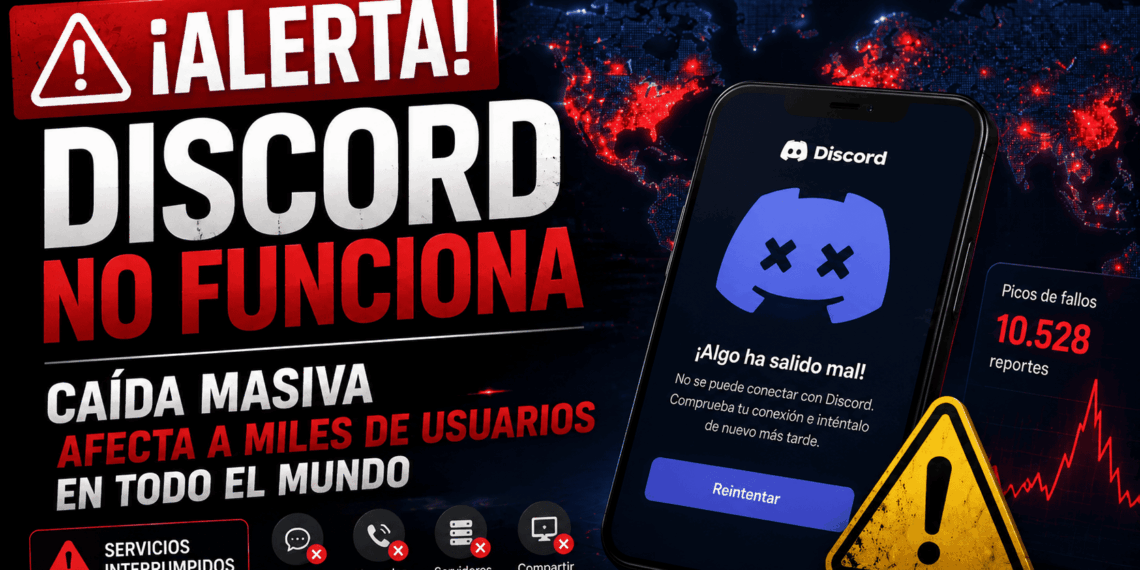 Discord no funciona: Caída masiva afecta a miles de usuarios